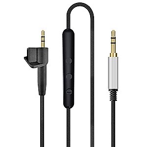 Toxaoii Replacement Audio Cable Volume Control & in-Line Mic Compatible with Bose Around-Ear AE2i, AE2w, AE2 Headphones, 3.5mm to 2.5mm Male Aux Stereo Headphones Cord (3.93FT)