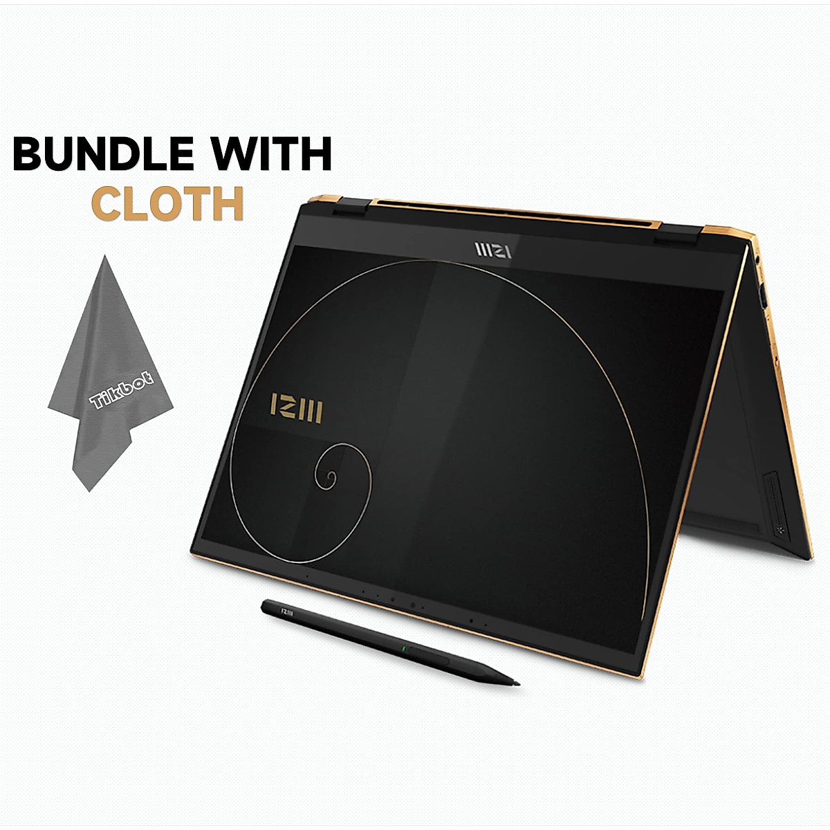 MSI Summit E13 13.4" 2-in-1 Laptop, 14 cores 12th Gen Intel EVO Core i7-1280P, 120Hz, 100%sRGB, 16:10, Wi-Fi 6E, DTS, Hi-Res, Thunberbolt 4, W/Cloth and MSI Pen (16GB LPDDR5 RAM | 1TB PCIe SSD)