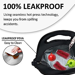 Gloppie Mini Lunchbox Small Lunch Bag for Men Leakproof Insulated Lunch Tote for Women Blue + Black