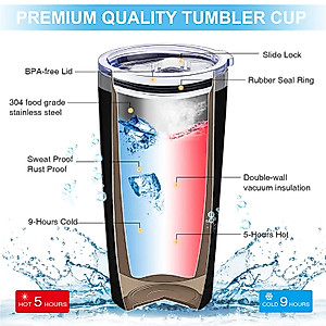 Cunhill 2 Pcs Wedding Anniversary Coffee Mug Being Mr/Mrs Always Right Present Set Anniversary Presents for Couple 20 oz Mug Tumbler with Lids for Grandparents Parents (25th Tumbler)