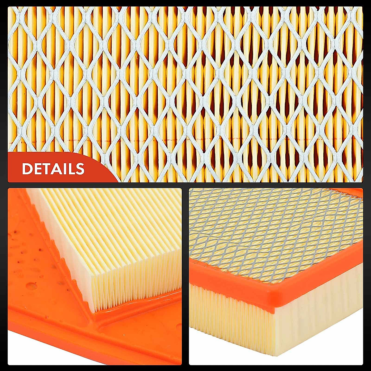 A-Premium Engine Air Filter Compatible with Chrysler Town & Country & Dodge Grand Caravan & Ram C/V & Volkswagen Routan, 2011-2020, Flexible Panel, Replace# 4861737AA