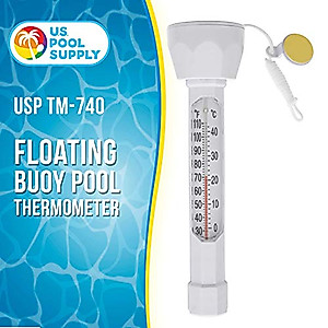U.S. Pool Supply Floating Buoy Pool Thermometer with Jumbo Easy-to-Read Temperature Display Analog