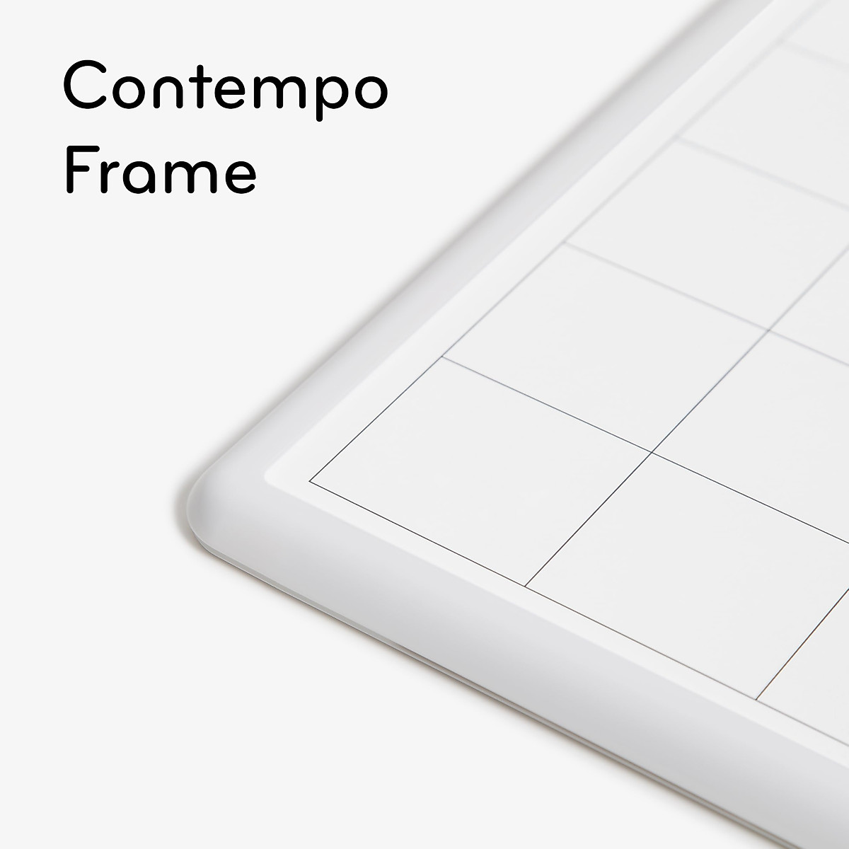 U Brands Magnetic Dry Erase Calendar Board, 14"x11", Modern White Frame, Includes Marker and Magnet