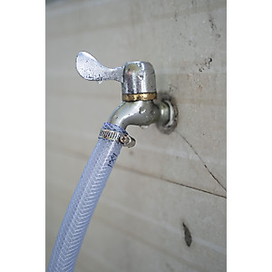 JUNZHIDA High Pressure Braided Clear Flexible PVC Tubing 3/4" ID,10ft