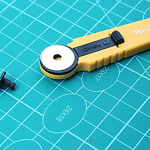 AUTOTOOLHOME 20 Pack 18mm Rotary Cutter Blades Cutting Fabric Paper Quilting Sewing Patchwork Tool