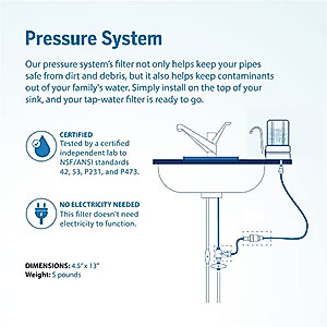 ProOne Coldstream Countertop Water Filter System, Includes Dedicated Faucet