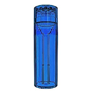 Herb Grinder Cone Loader Portable Cone Grinder, Transparent Herb Spice Grinder with Magnetic Top, Herb Storage Grind Pack All in One (Blue)