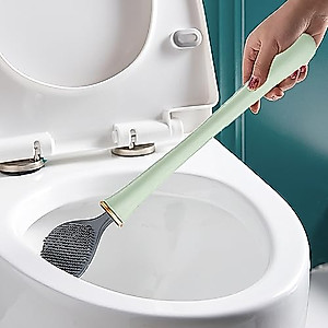HEMUBAG WC Cleaner Brush Wall-Mounted Bowl Brush Holder Set Deep Cleaner No Dead Ends with Base for Bathroom