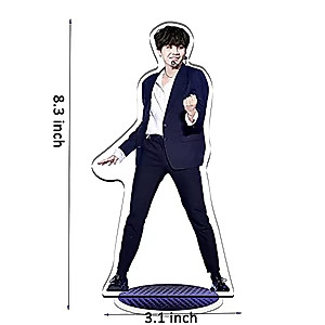 Kpop Star Acrylic Toy Double-side Photo Desk Stand for Desk Decoration Party Decoration (Suga)
