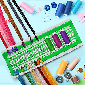 50 Positions Floss Organizer Embroidery Shelf, Luxiv Thread Organizers for Cross Stitch Embroidery Thread Holder with 15 Pcs Replaceable Paper Card Sewing Needle, Embroidery Floss Organizer…