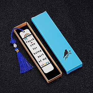 Thank You Gift Bookmark for Women Men Teacher Coworker Employee Appreciation Gift for Book Lover Colleague Birthday Graduation Christmas Metal Bookmark for Boys Girls Friends