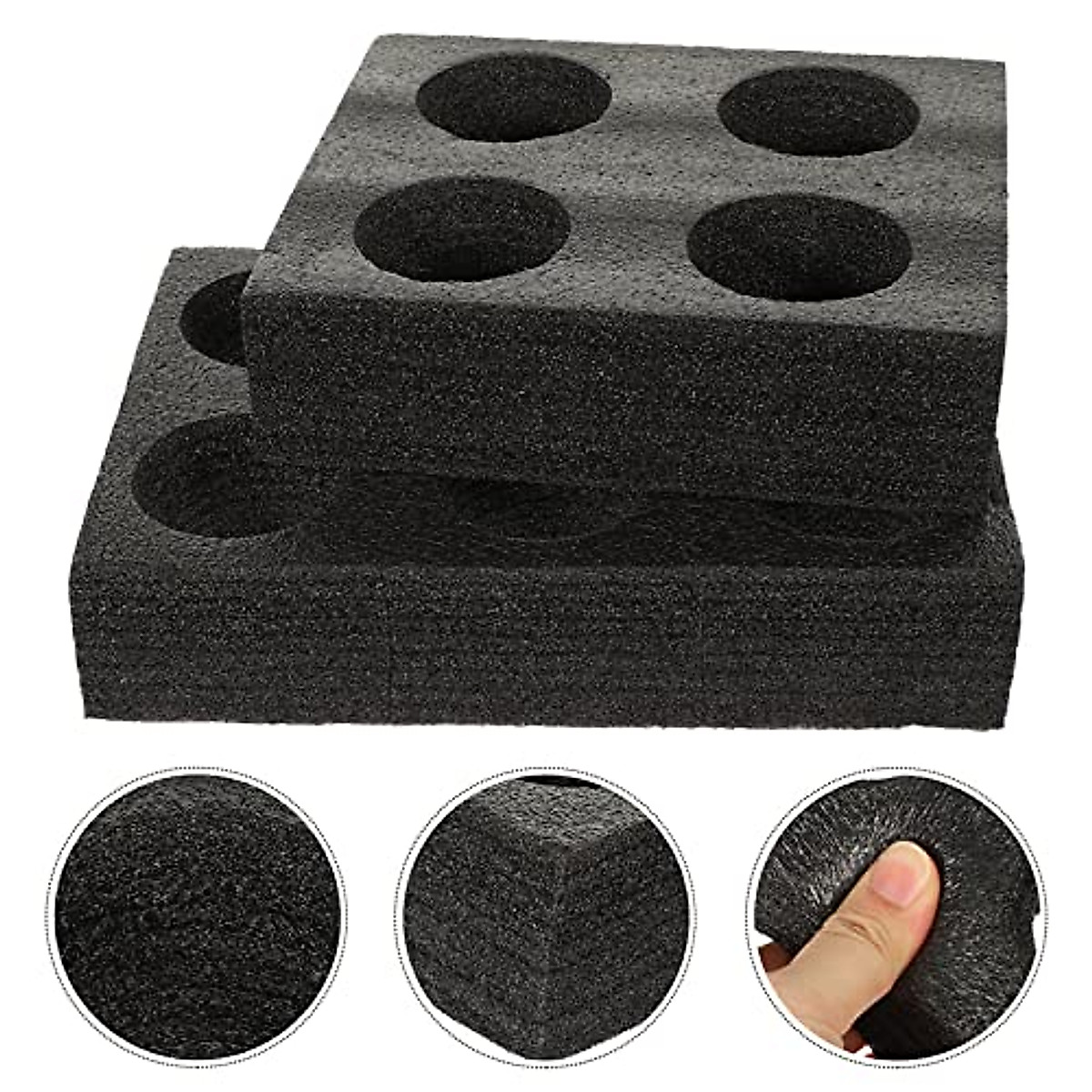 Cabilock 2pcs Pearl Cotton Cup Holder Drink Carrier Holder Drink Carry Tray Beverage Carrier Tray Cold Drinks Carrier Take Out Containers Coffee Mug Holder Cup Carrier Tray Outdoor Beer Can