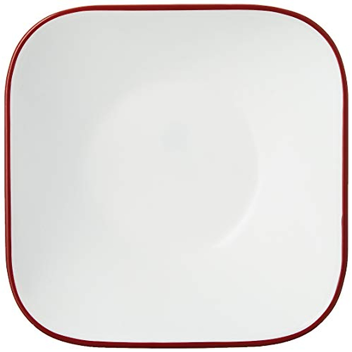 Corelle Vitrelle (22-Oz) Cereal Soup Bowls, Triple Layer Glass and Chip Resistant, Lightweight Square Dinnerware Bowl Set, Splendor, Black Banded, 6-Piece