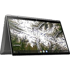 2020 NewestHP x360 2-in-1 14-inch FHD Touchscreen Chromebook  10thGEn. Intel Core i3-10110U, 8GB RAM, 64GB eMMC, B&O Audio, WiFi 6, Backlit Keyboard, Fingerprint Reader - Mineral Silver (Renewed)