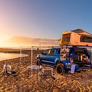 ARB 4x4 Accessories 814410 Rooftop Retractable Awning with Led Light Strip Included 2500x2500mm 8.2 Feet, Ideal for Camping, Roadtrips, Outdoor Trips, Travel, Teardrop, RV, Camper, 4x4 and SUV