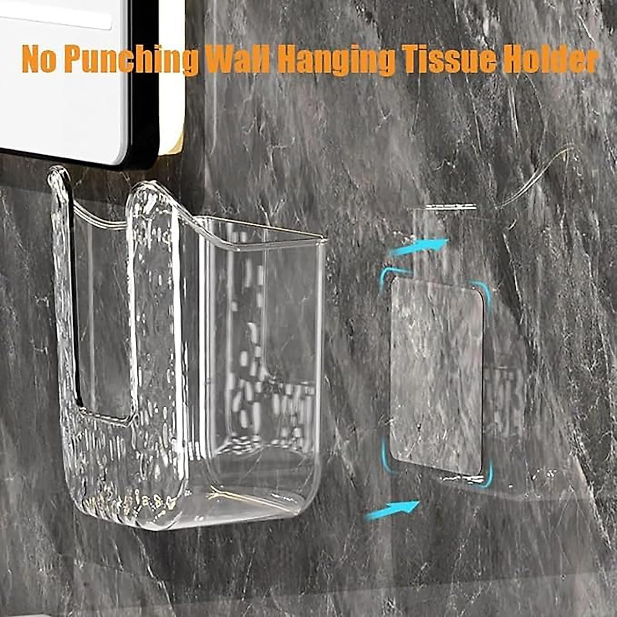 Kitchen Wipes Storage,Flushable Wipe Holder for Bathroom,Wall Mount Tissue Box Holder, Wall-Mounted Tissue Box, Non-Slip Flushable Wipes Holder, Wipe Container, Wipes Dispenser for Kitchen