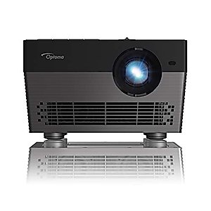 Optoma UHL55 4K LED Smart Projector with HDR, Bright 1500 lumens, Works with Alexa and Google Assistant, for Home Theaters and Outdoors, Auto Focus, Bluetooth Speaker Built in, Stream Netflix, Black