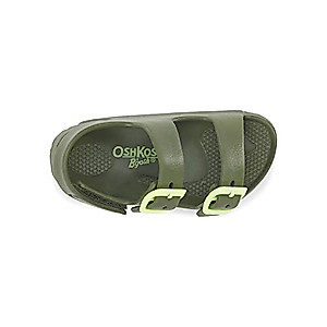 OshKosh B'Gosh Boy's Rivar Sandal, Olive/Lime, 7 Toddler