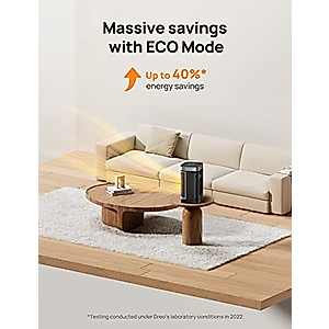 Dreo Space Heaters for Indoor Use, Atom One Portable Heater with 70°Oscillation, 1500W PTC Electric Heater with Thermostat, Fast Safety Heat, Remote, 1-12h Timer, Upgraded Small Heater for Office Home
