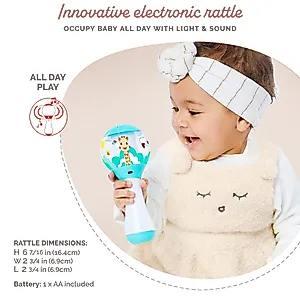 Sophie la girafe | Shake Shake Rattle | Fun & Easy to Grasp Rattle with a Motion Detector | 4 Different Musical Modes for Playtime & 6 Melodies to Soothe Baby to Sleep