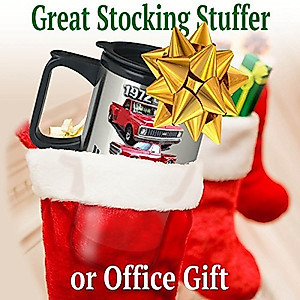 me,myself & i DESIGNS Cow Coffee Travel Mug Good Moooning Cowfee Time 14 oz Stainless Steel Travel Tumbler Handled Gift