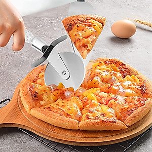 Cake Knife and Server Set, Xafissy 3PCS Stainless Steel Cake Cutting Set with Faux Crystal Handle for Wedding Cake Birthdays Anniversaries Parties Holiday Thanksgiving Christmas Dessert