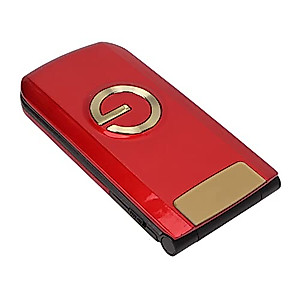 Unlocked Flip Phone, 100 to 240V for Daily Use (Red)