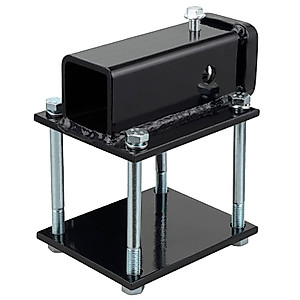 Geksion Bolt-on RV Bumper Hitch Receiver Adapter for 4-4.5'' Beams，2'' Receiver Opening, Trailer Rear Bumper for Camper Bike Racks Cargo Carriers