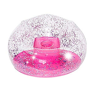 Make It Real Pink Glitter Confetti Inflatable Chair