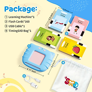 TimingSXD Spanish Flash Cards for Kids,Bilingual Flash Cards for Toddler/Beginning - ABC,Numbers,Colors,Shapes,Español/English Talking Flash Cards for Preschool,Kindergarten