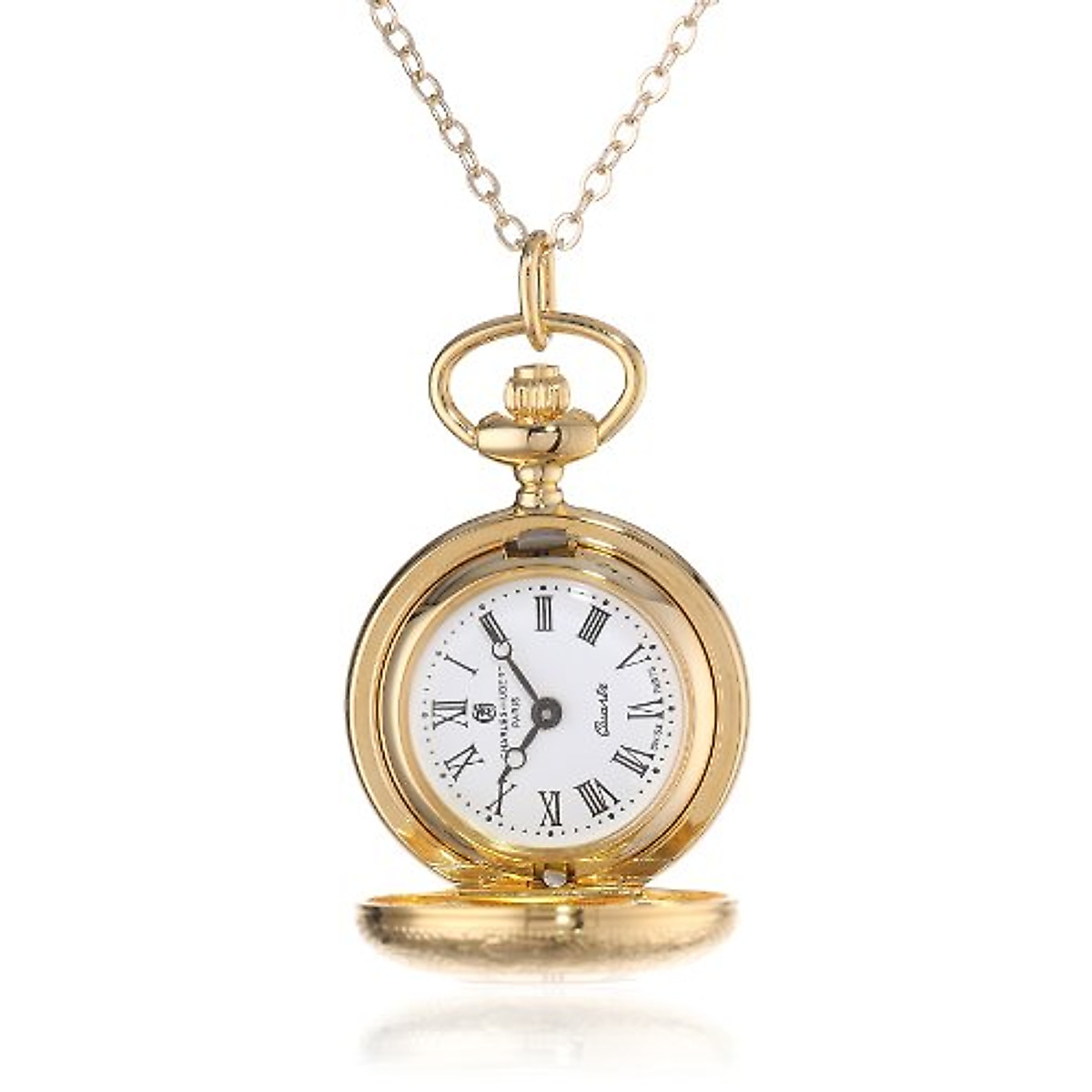 Charles-Hubert, Paris Women's 6764 Gold-Plated Quartz Pendant Watch