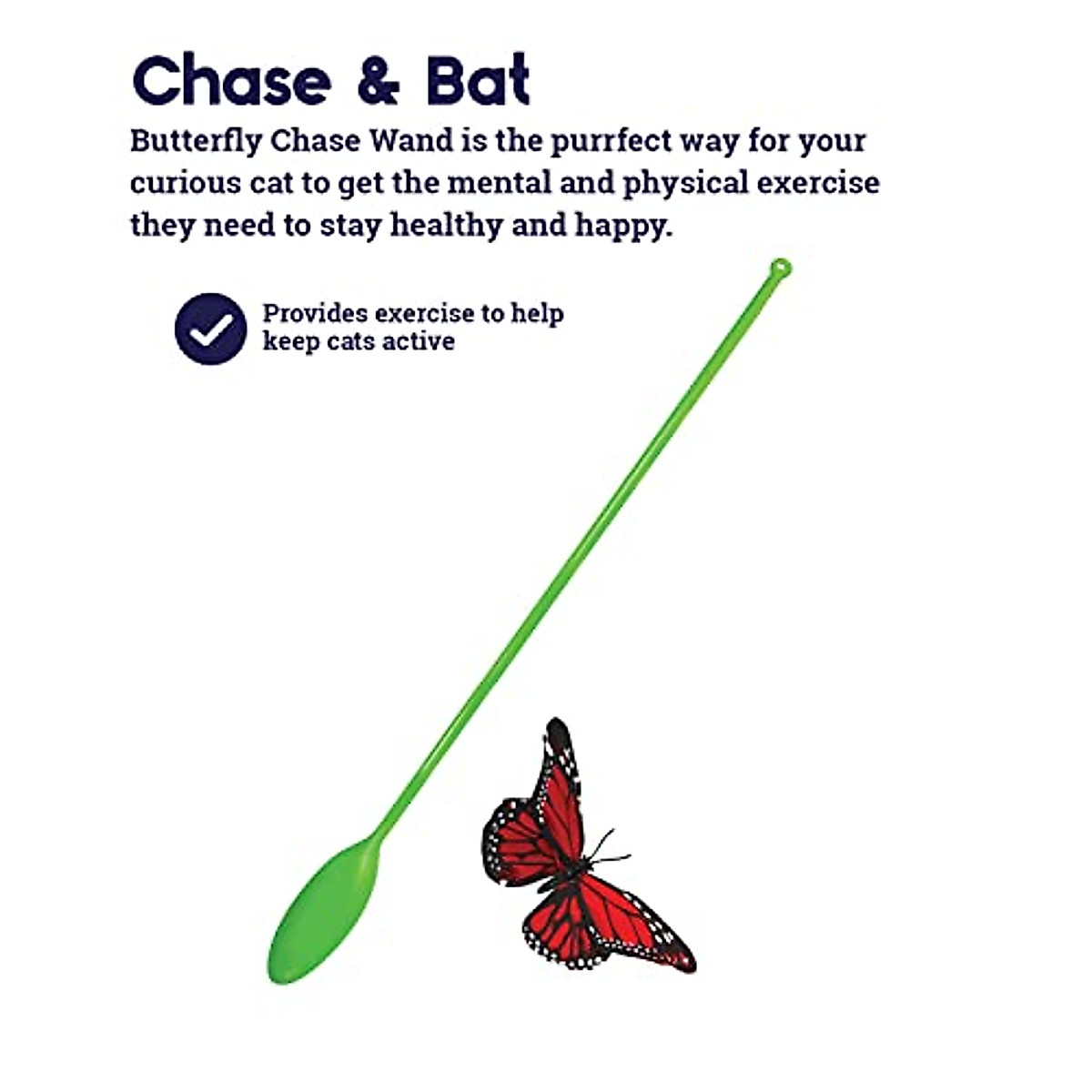 Petstages Butterfly Chase Cat Teaser Wand