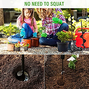 Auger Drill Bit for Planting,3x16in & 1.6x16in Garden Auger Spiral Drill Bit for Planting,Bulb Plant Auger for Cordless Drill,Flowers Planting Auger for Drill Post Hole Digger for 3/8” Hex Drill