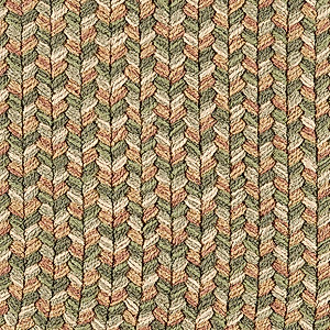 Super Area Rugs Braided Rug Sanibel Indoor/Outdoor Braided Classic American Made Carpet, Basil Tweed, 4' x 6' Oval
