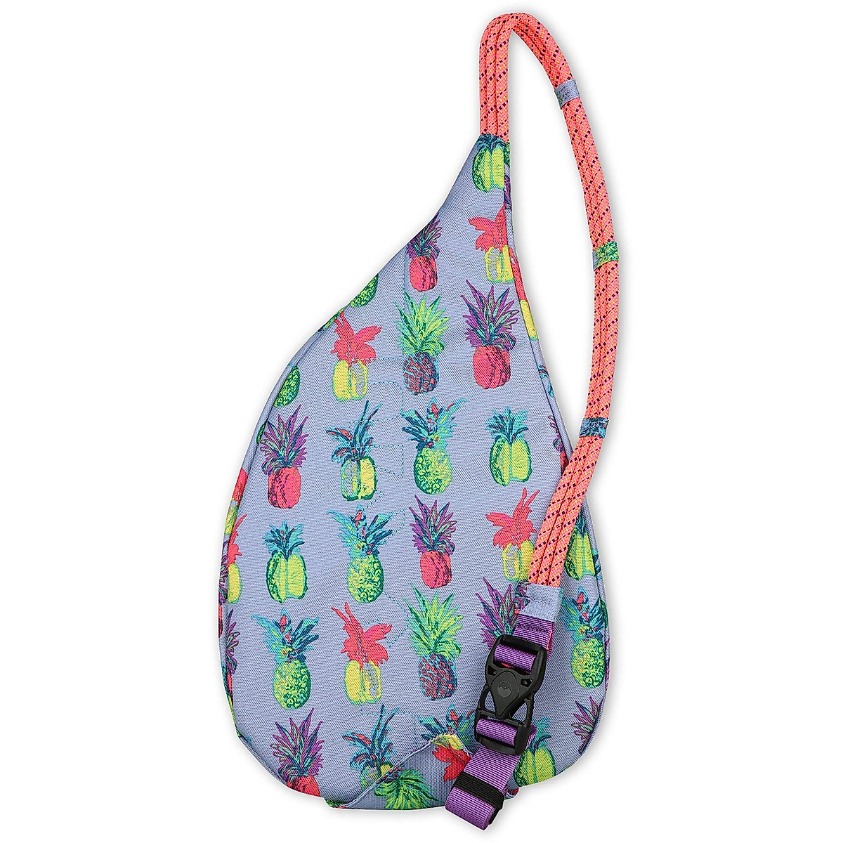 KAVU Mini Rope Sling Pack with Adjustable Rope Shoulder Strap, Pineapple Pop