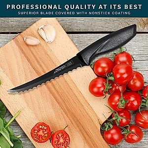 Home Hero 2 Pcs Tomato Knife with Sheath - High Carbon Stainless Steel Chopping Knife with Ergonomic Handle - Razor-Sharp Multi-Purpose Kitchen Knife for Chopping Vegetable and Cooking