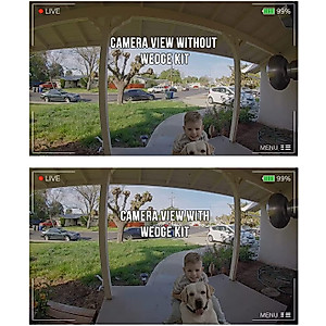 Wasserstein 0° to 10° Vertical Adjustable Angle Mount and Wall Plate Compatible with Video Doorbell Wired