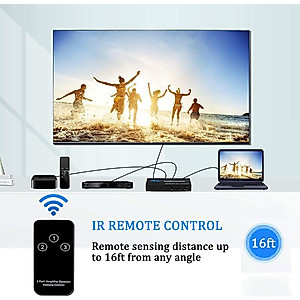 HDMI Switch 4K@60Hz, NEWCARE HDMI Switch with Remote Control, 3 Port HDMI Switcher Selector, Supports 4K, 3D, HDCP2.2, HDMI2.0, HDR, Auto for Fire Stick, HDTV, PS4/5, Game Consoles, PC