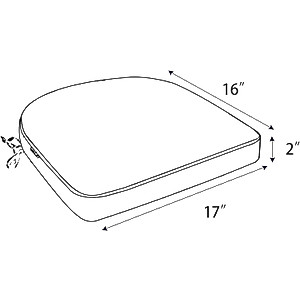 Favoyard Waterproof Outdoor Chair Cushion 16in Set of 4 & Outdoor Seat Cushion Set 22in