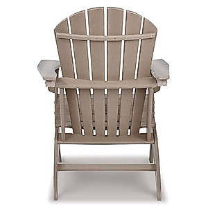 Signature Design by Ashley Sundown Treasure Outdoor Patio HDPE Adirondack Chair, Light Brown