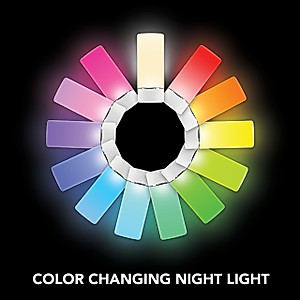 Sunbeam 3-Pack Emergency Power Failure Night Lights, 5-in-1, Multi-Color LED Light, Automatic Dusk to Dawn, Motion Sensor for Bedrooms, Hallways, Black Outs, Foldable Plug Flashlight, Rechargeable