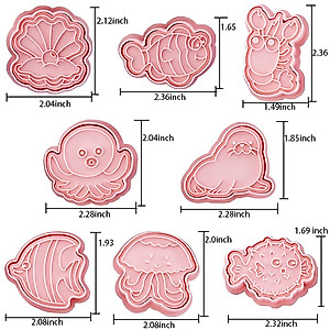 Cookies Cutters set,8PCS Ocean Sea Animal Cookies Cutters,DIY biscuits tools for Baking,Christmas cookie cutters