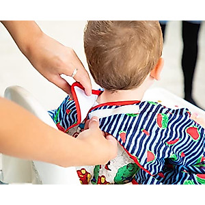 BIBaDO - Coverall Baby Feeding Bibs, Long Sleeve Bib, Easy to Clean Baby Bibs for Eating, Adjustable High Chair Catch All Sleeved Bibs, Toddler Bib