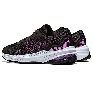 ASICS Kid's GT-1000 11 Grade School Running Shoes, 5.5, GRAPHITE GREY/ORCHID