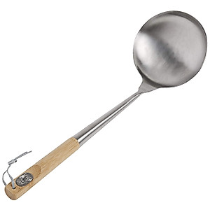 Tablecraft Wok Spoon with Bamboo Handles, 16", Brown