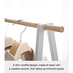 Yamazaki Shelf Home Free Standing Hanger | Steel | Coat Rack, One Size, White