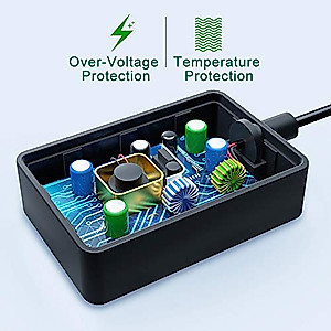 9V 2A Charger Adapter, 2.1 X 5.5mm Center Postive Plug, for Arduino UNO R3 Crosley Cruiser Portable Turntable Record Player ​(6.6FT)