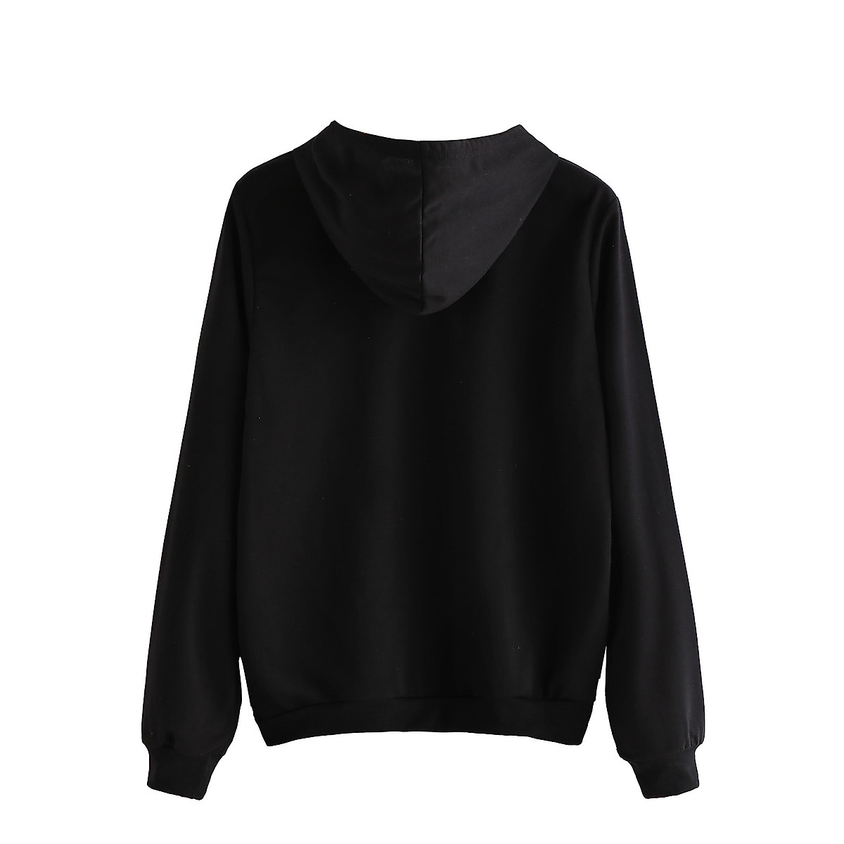 SweatyRocks Sweatshirt Women's Long Sleeve Pullover Sweatshirt Hoodie Black Letter Medium