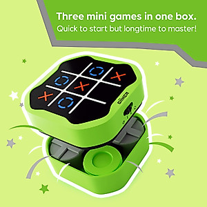 GiiKER Tic Tac Toe Bolt Game, Original 3-in-1 Handheld Puzzle Game Console, Portable Travel Games for Car Ride, Board Games for Kids and Adults, Birthday Gifts Easter Basket Stuffers for Ages 3+