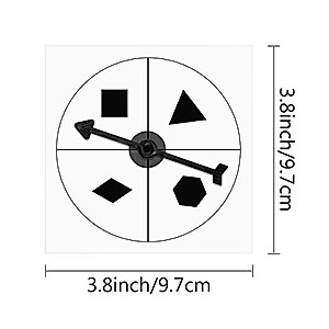Hotusi Game Spinner Transparent Spinners Dry Erase Math Game Spinner with Rotating Arrow for Party Games and Teaching (15Pack)